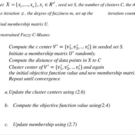 Fcm Clustering Algorithm Download Scientific Diagram