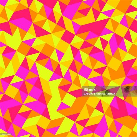화려한 삼각형과 여러 가지 색상의 추상적 인 모양 디자인 기하학적 현대 장식 패턴 배경의 그림 0명에 대한 스톡 벡터 아트 및 기타 이미지 Istock