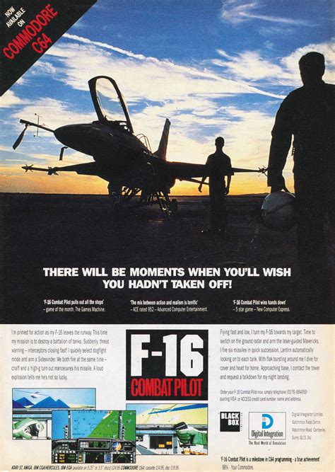 F 16 Combat Pilot C64 Game Magazine Scan
