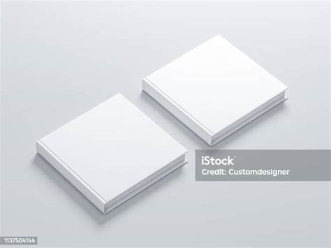 라이트 스튜디오에서 하드 커버와 두 개의 흰색 사각형 빈 책 이랑 0명에 대한 스톡 사진 및 기타 이미지 0명 3차원 형태