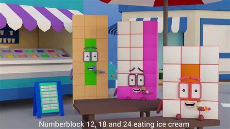 Numberblock 12 18 And 24 Eating Ice Cream 🍦 Numberblocks Fanmade