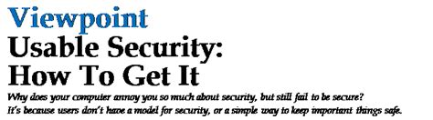 usable security how to get it