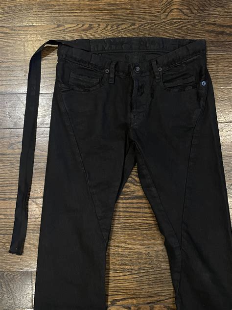 Rick Owens Spiral Cut Wax Coated Flared Bootcut Denim Grailed