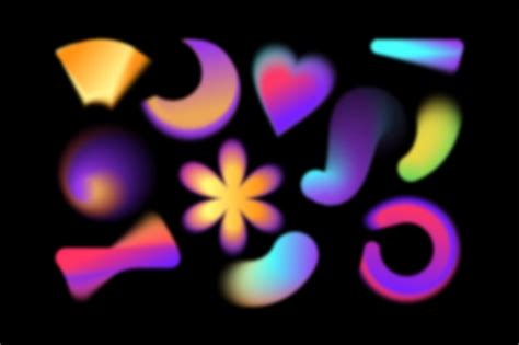 Free Vector Gradient Color Set Element