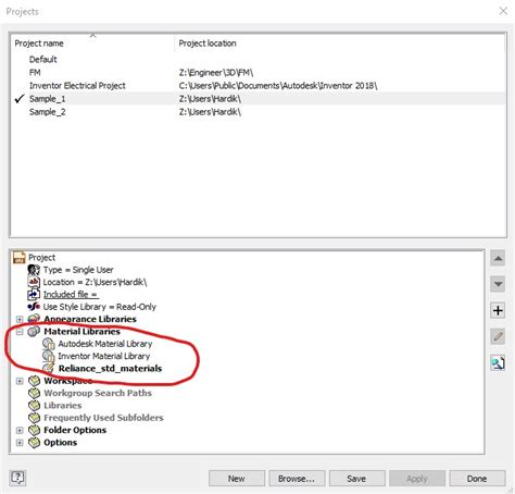 Trouble Setting Custom Material Library As Default For New Projects