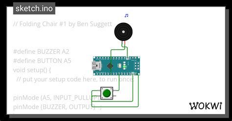 Folding Chair Buzzer Wokwi Esp32 Stm32 Arduino Simulator