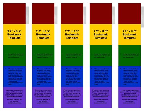 30 Free Bookmark Templates Word Pdf Templatearchive