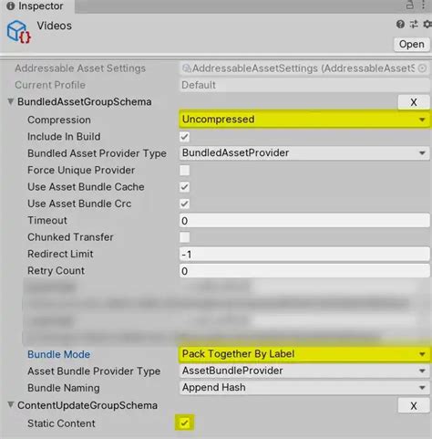 Unity Workflows Unity Addressables：压缩方式的基准测试unity Addressable 资源压缩格式