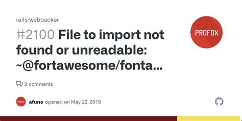 File To Import Not Found Or Unreadable ~fortawesomefontawesome Freescssvariables · Issue