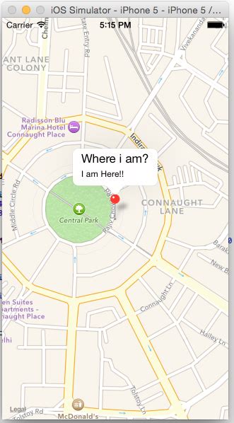 Mapview And Annotation In Ios Iphone Ipad Ipod Application Development