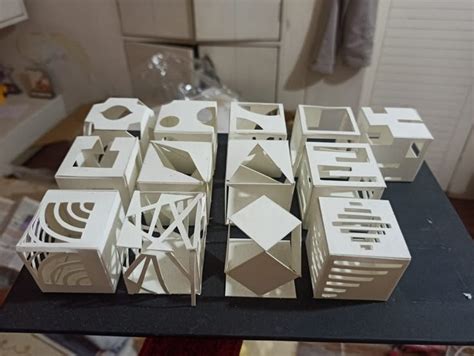 Paper Architecture Models On Table