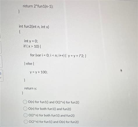solved consider the following two functions what are time