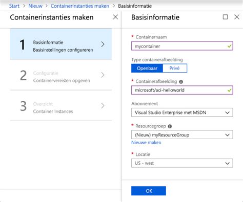 Quickstart Docker Container Implementeren In Containerinstantie Portal Azure Container