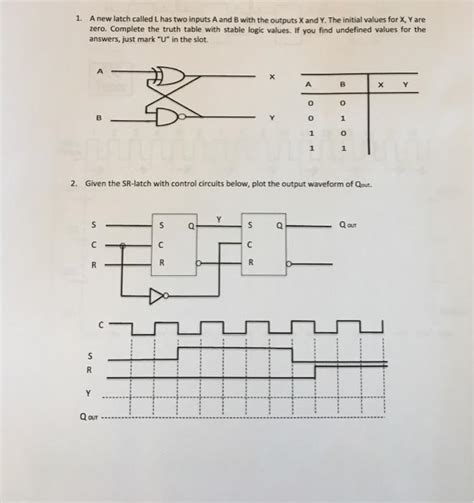 Solved 1 A New Latch Called L Has Two Inputs A And B With Chegg Com
