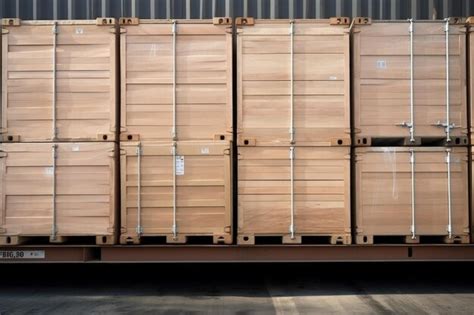 Premium AI Image Stacked Containers Concept Of Logistics And Transport Of Goods And Packages