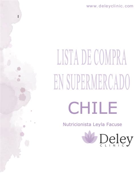 E Book Lista De Compras Saludable Supermercado Chile Deley Clinic