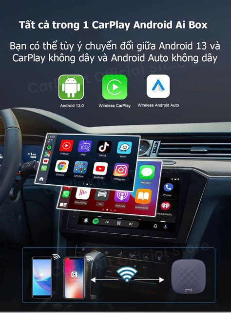Android Box ô Tô Carlinkit Tbox Plus Cho Xe điện Vinfast Mytv Box