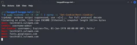 Use Tcpdump To Extract Password And Cookies From Traffic