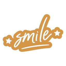 Smile Cursive Word Lettering PNG SVG Design For T Shirts