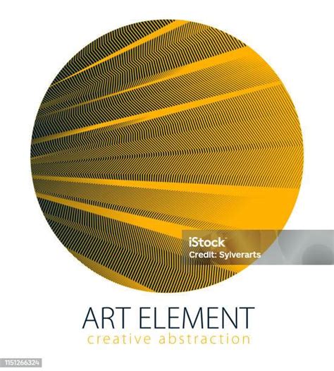 아름 다운 예술 요소 원의 모양으로 표면 또는 섬유의 선형 질감 레이아웃 포스터 배너 인쇄 및 웹에 대 한 벡터 추상 3d 관점 배경입니다 쿨 하 고 Motional 3차원