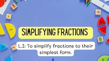 Simplifying Fractions By Mrs McL Teaches TPT