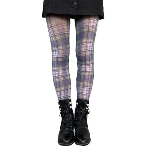 Plaid Tights Cunningham Tartan Print Opaque Pantyhose For Etsy