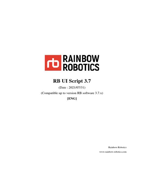 Rainbow Robotics Ui Script Manual Pdf Trigonometric Functions Elementary Mathematics