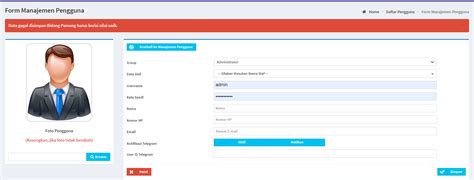 Ubah Status Pemberitahuan Penambahan User Sudah Ada Dihalaman Pengguna