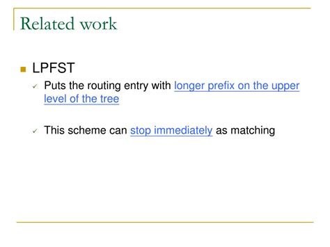 Ppt Overlapping Hash Trie ： A Longest Prefix First Search Scheme For