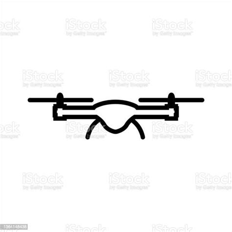 쿼드 콥터 라인 아이콘 흰색 배경에 격리 된 무인 항공기 벡터 로고 Multicopter에 대한 스톡 벡터 아트 및 기타 이미지 Multicopter 개념 검은색