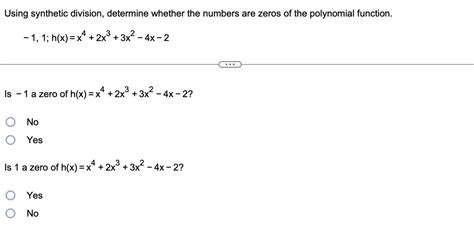 Solved Using Synthetic Division Determine Whether The Chegg