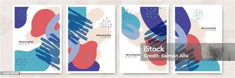 손으로 그린 유기적 인 모양과 질감이있는 현대적인 다채로운 벡터 콜라주 세트 트렌디 한 현대적인 디자인은 인쇄물 전단지 배너