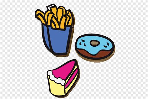เสื้อยืดแฮมเบอร์เกอร์ Hoodie มันฝรั่งทอดการ์ตูนโดนัททอด งานศิลปะ บอลลูนการ์ตูน Png Pngegg