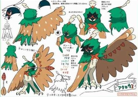 Rowlet Final Evolution Leaked Pokemon Sketch Pokemon Alola Pokemon