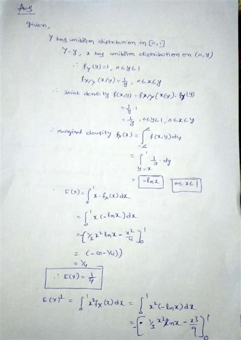 suppose y is uniformly distributed on 0 1 and that the conditional