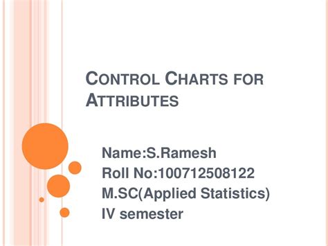 control charts for attributes
