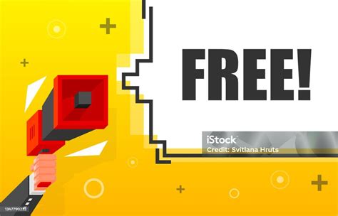 무료 배너 템플릿 메가폰을 사용한 마케팅 전단지 등분 및 픽셀 스타일 소매 프로모션 및 공지를 위한 템플릿입니다 벡터 그림입니다 Brand Name Online