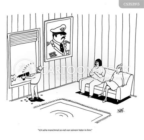 Cartoons Und Karikaturen Mit Vater