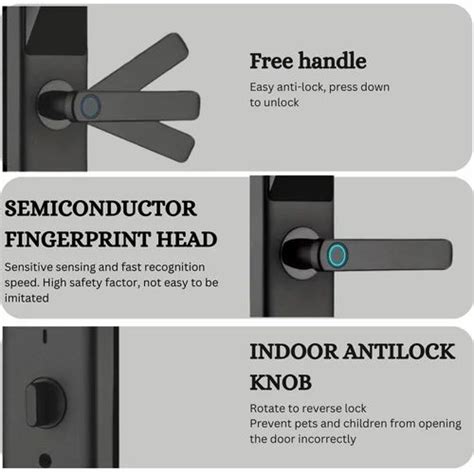 Smart Digital WiFi Door Lock Metal Smart Life App Fingerprint PIN OTP RFID Card Manual Key