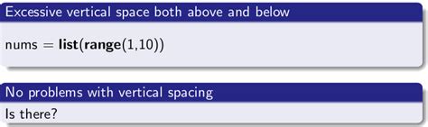 Spacing Extra Vertical Glue In Listings Within Beamer Frame TeX LaTeX Stack Exchange