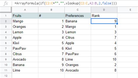 Arrayformula Not Working With Index And Match Google Sheets Formula Stack Overflow