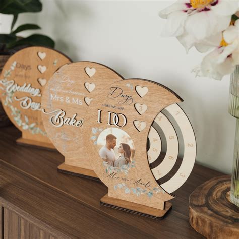 Personalized Wedding Countdown Calendar Engagement T For Fiance Etsy