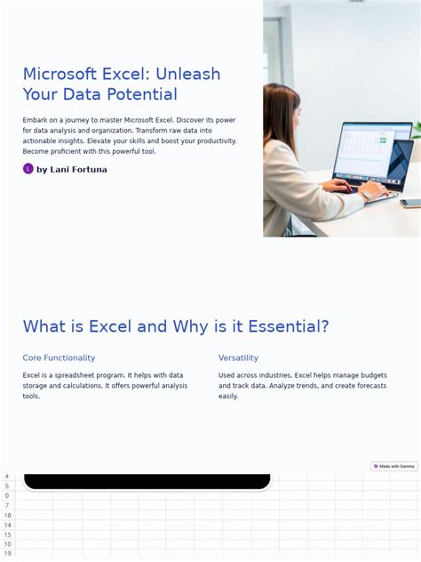 Microsoft Excel Unleash Your Data Potential Pdf