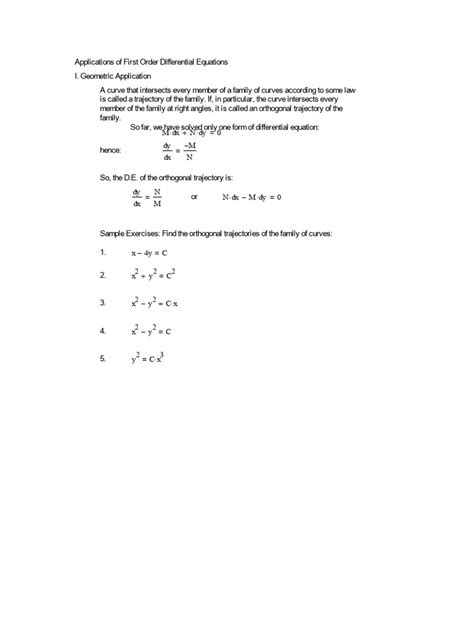 Lecture 91 Applications Of De Orthogonal Trajectories Pdf