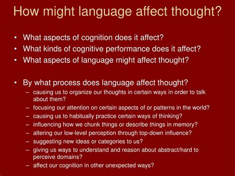 PPT Language And Thought PowerPoint Presentation Free Download ID