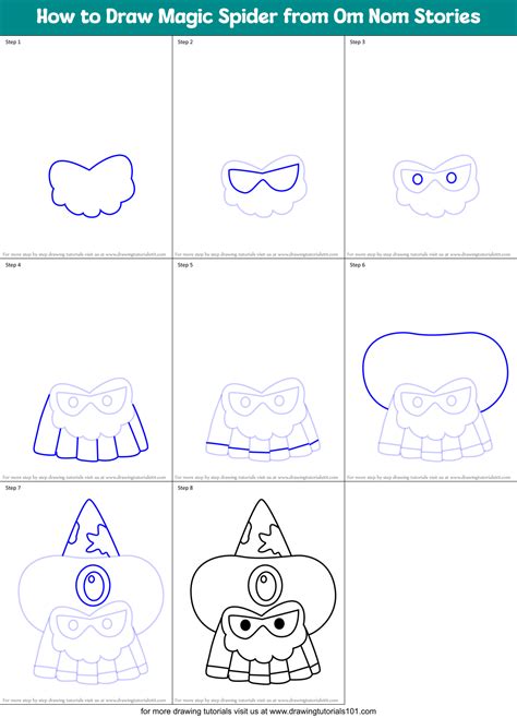 How To Draw Magic Spider From Om Nom Stories Om Nom Stories Step By Step DrawingTutorials Com