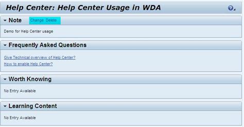 Help Center Usage In Webdynpro Abap Sap Community