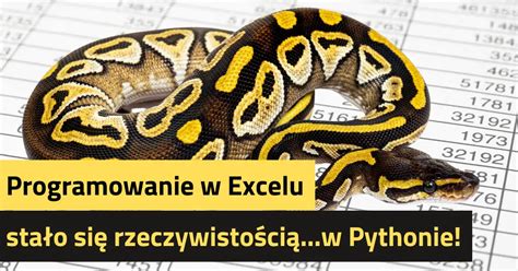 Programowanie W Excelu Stało Się Rzeczywistościąw Pythonie