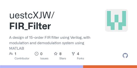 GitHub UestcXJW FIR Filter A Design Of 15 Order FIR Filter Using