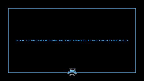 How To Program Running And Powerlifting Simultaneously Youtube